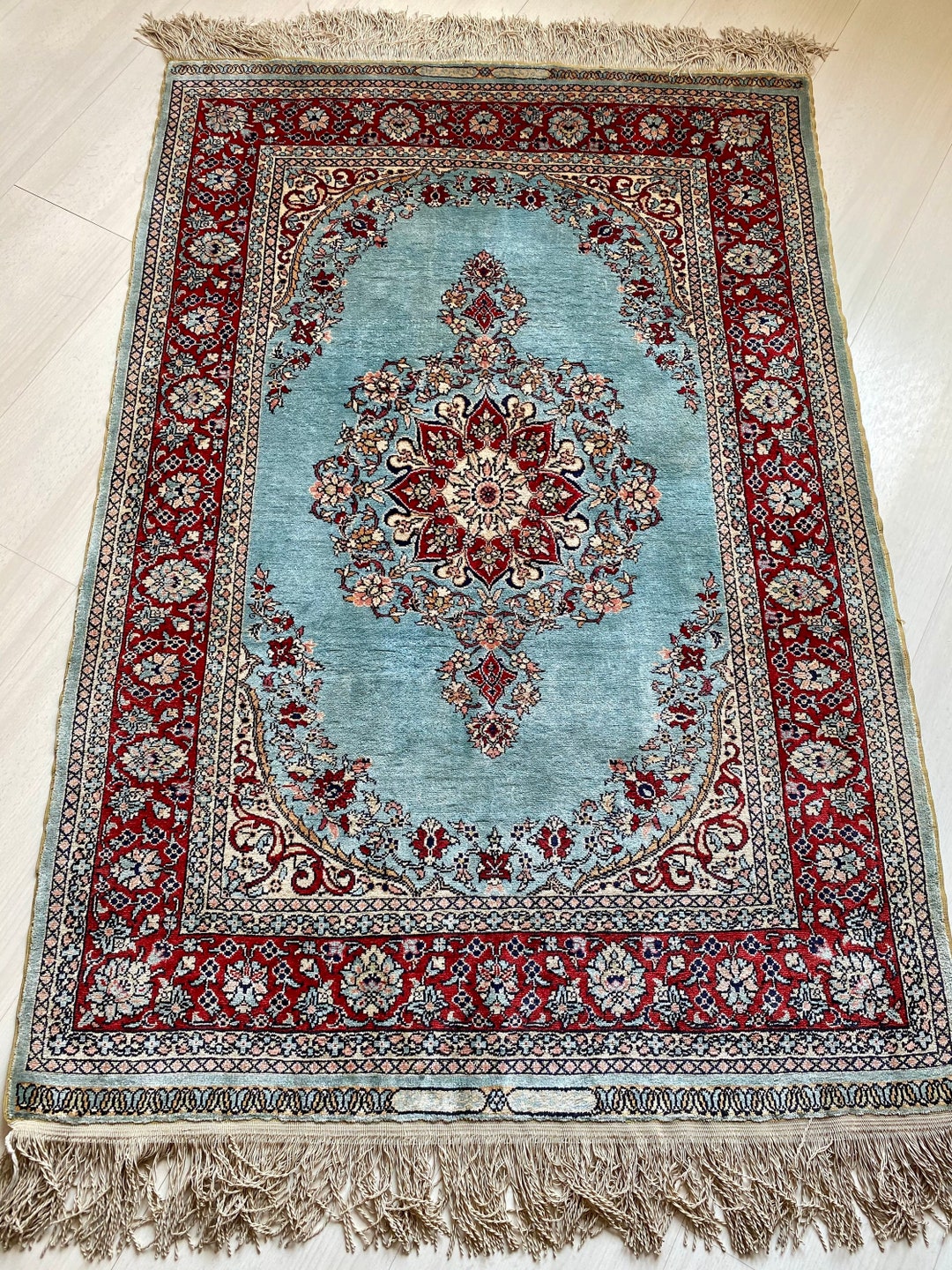 Authentic Handmade Turkish Silk Rug, 3x4 Silk Rug, Silk Carpet, Elegant ...