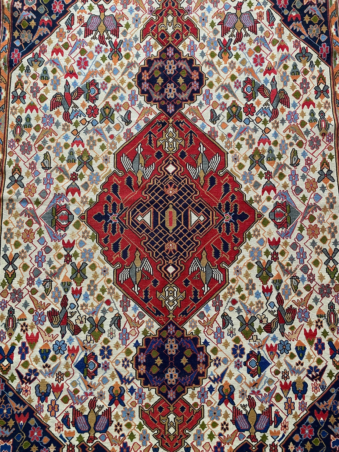 Vintage Sumak Rug,soumak Rug,floral Design,sumak Carpet,4x7 Rug ...