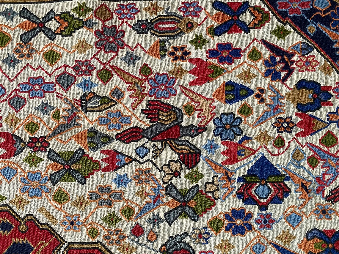 Vintage Sumak Rug,soumak Rug,floral Design,sumak Carpet,4x7 Rug ...