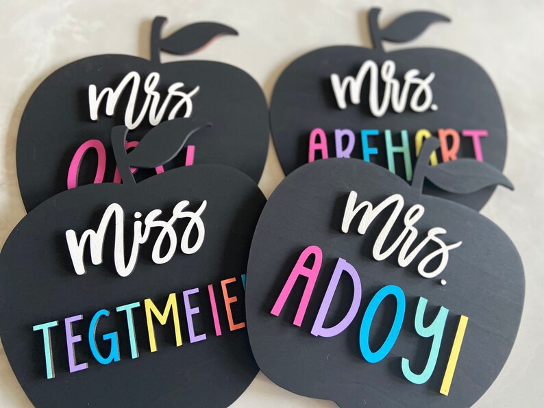 SVG Teacher Sign Personalized Teacher Gift File Laser Cut - Etsy