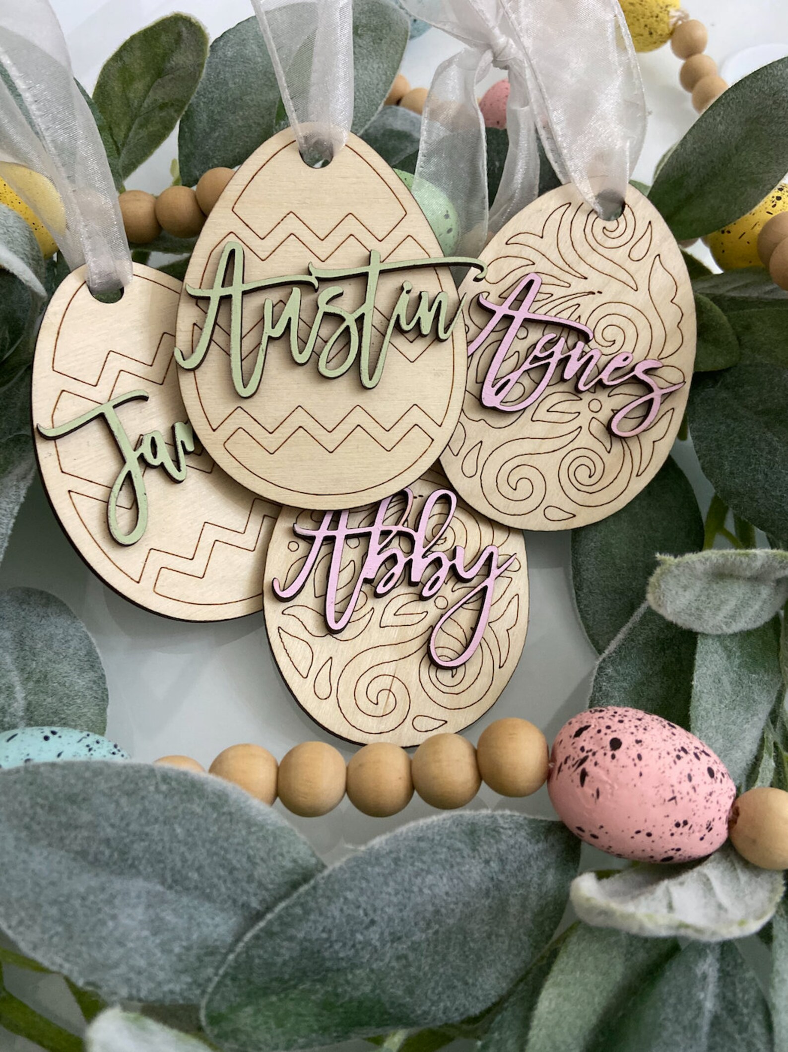 Personalized Easter Egg Tag Easter Egg 3D Tag Gift Tag | Etsy