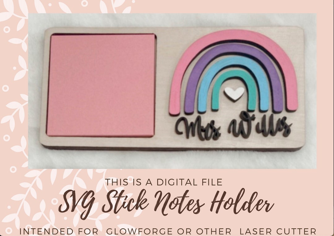 SVG 3D Personalized Sticky Note Holder PNG Teacher Gift Christmas Gift ...