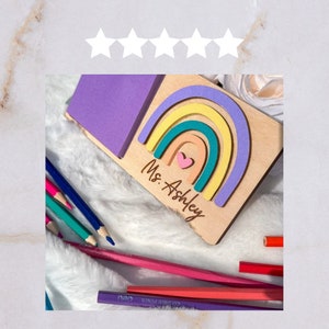 SVG 3D Personalized Sticky Note Holder PNG Teacher Gift Christmas Gift ...