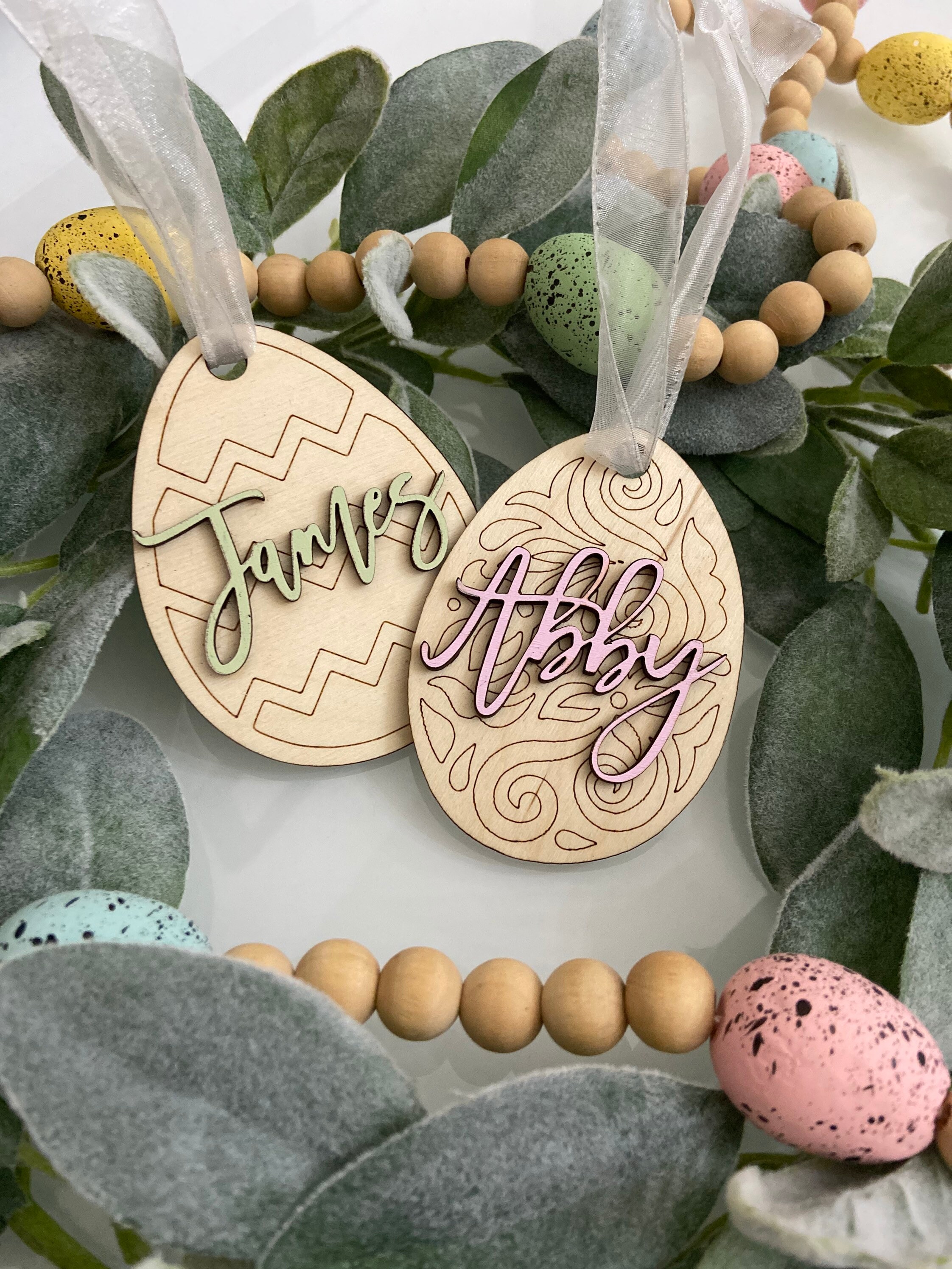Personalized Easter Egg Tag Easter Egg 3D Tag Gift Tag - Etsy