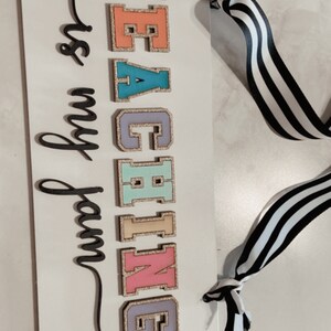 Personalized Teacher Sign, Varsity Letters Classroom Sign, Teacher Door ...