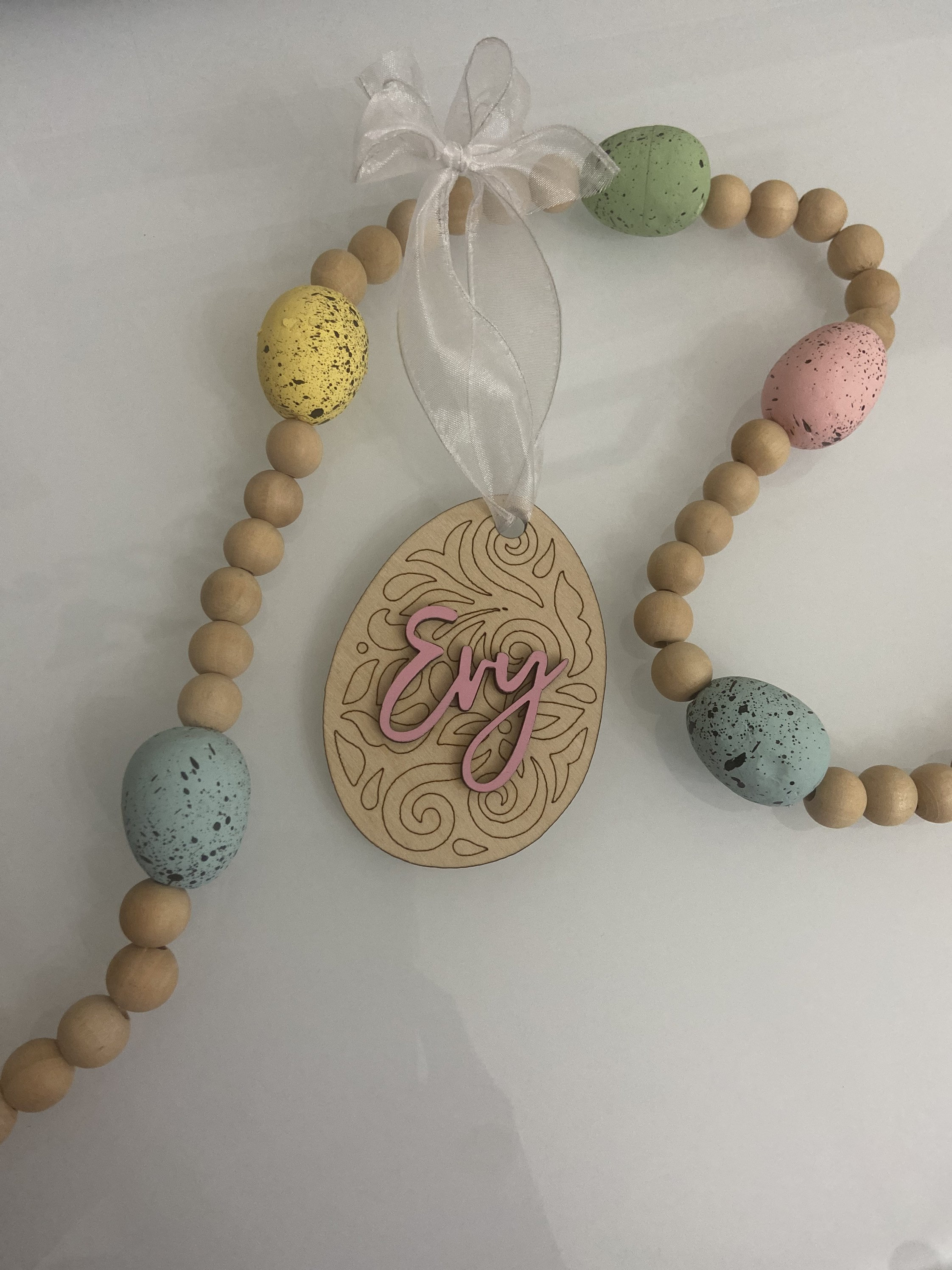 Personalized Easter Egg Tag Easter Egg 3D Tag Gift Tag | Etsy