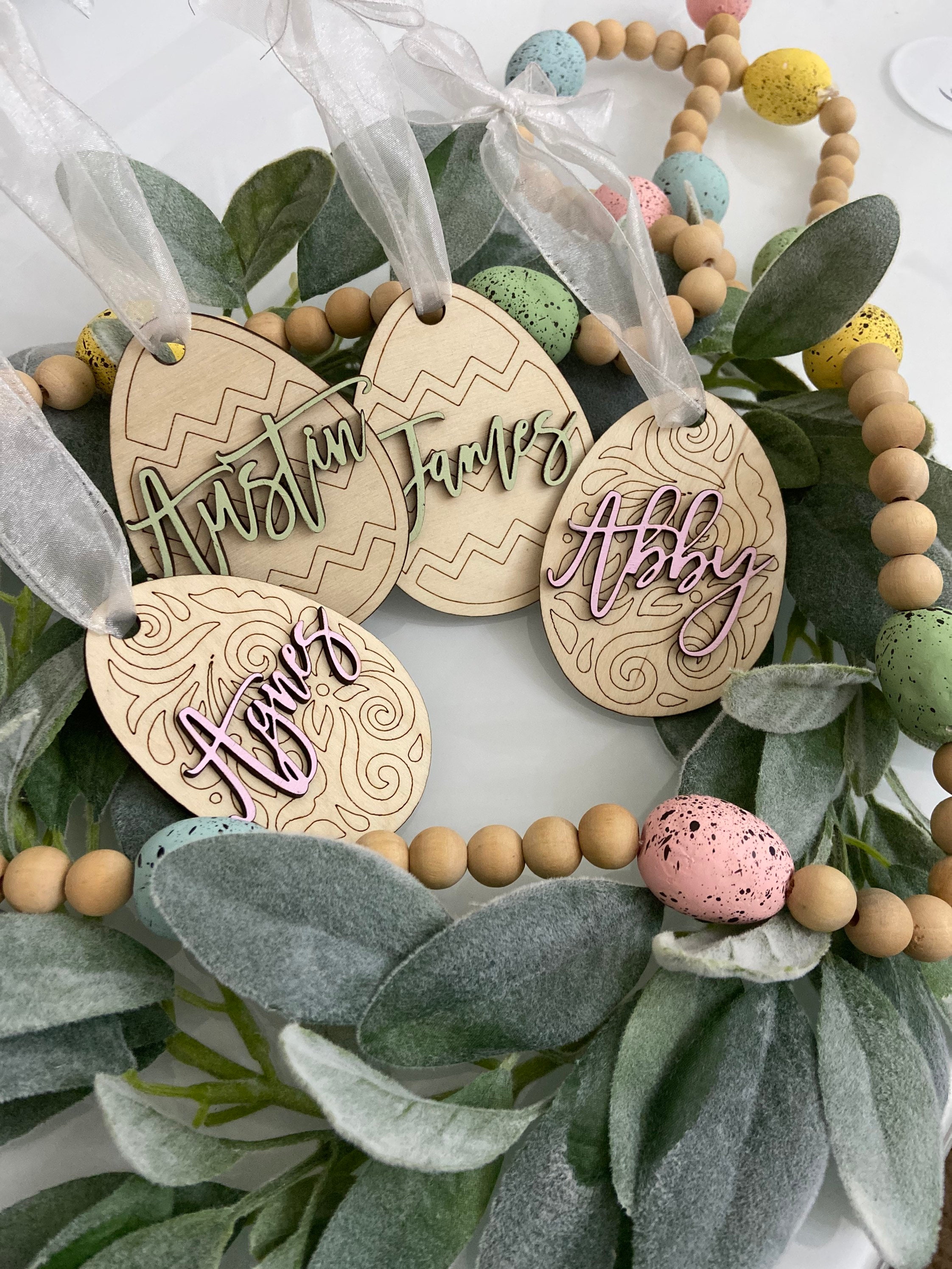 Personalized Easter Egg Tag Easter Egg 3D Tag Gift Tag - Etsy