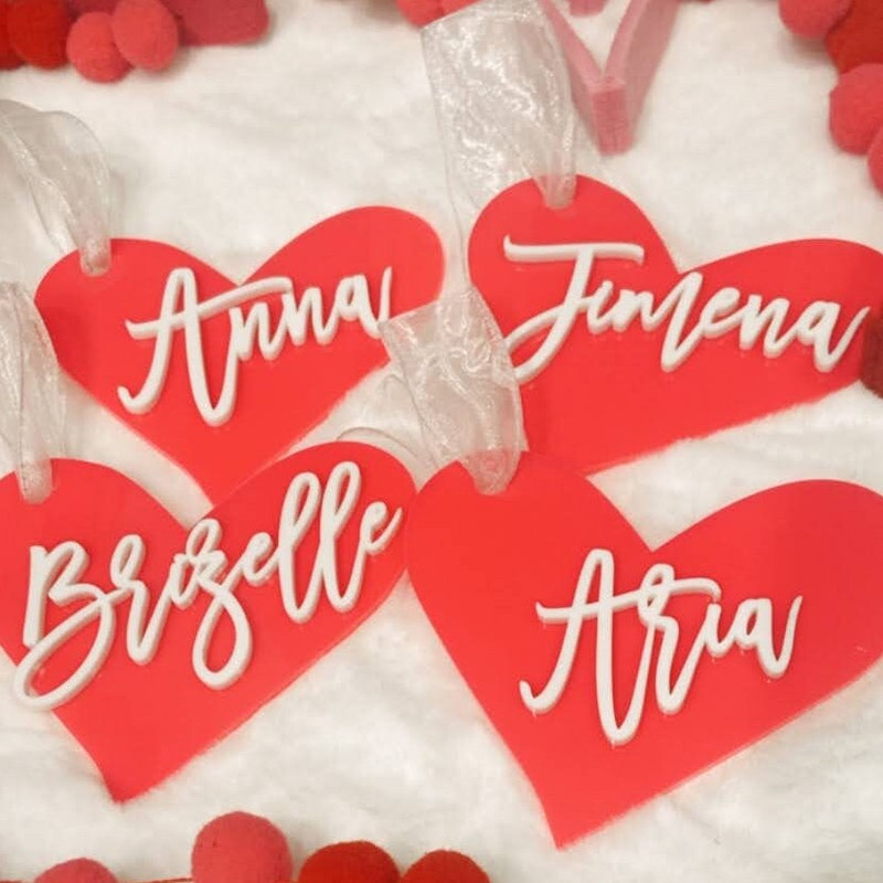 Heart Name Tag - Etsy