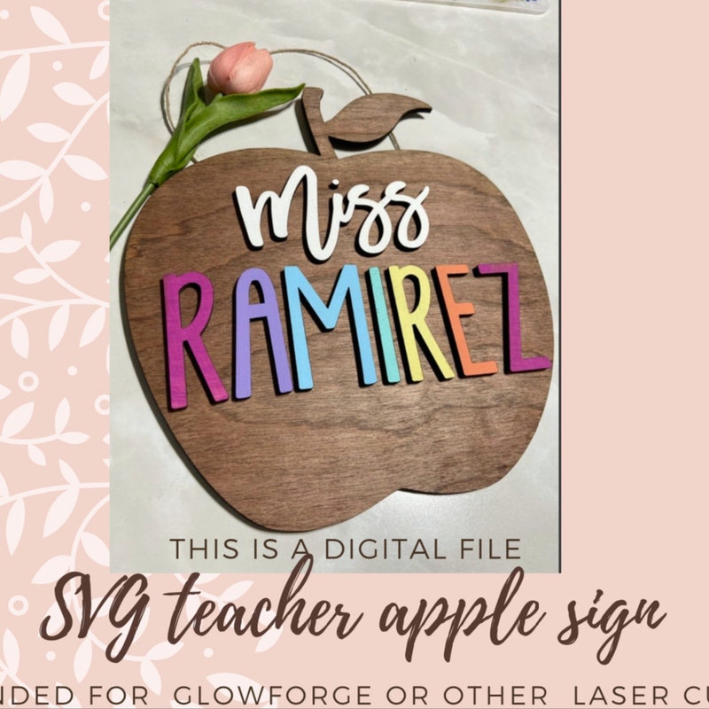 Teacher Apple Sign - Etsy