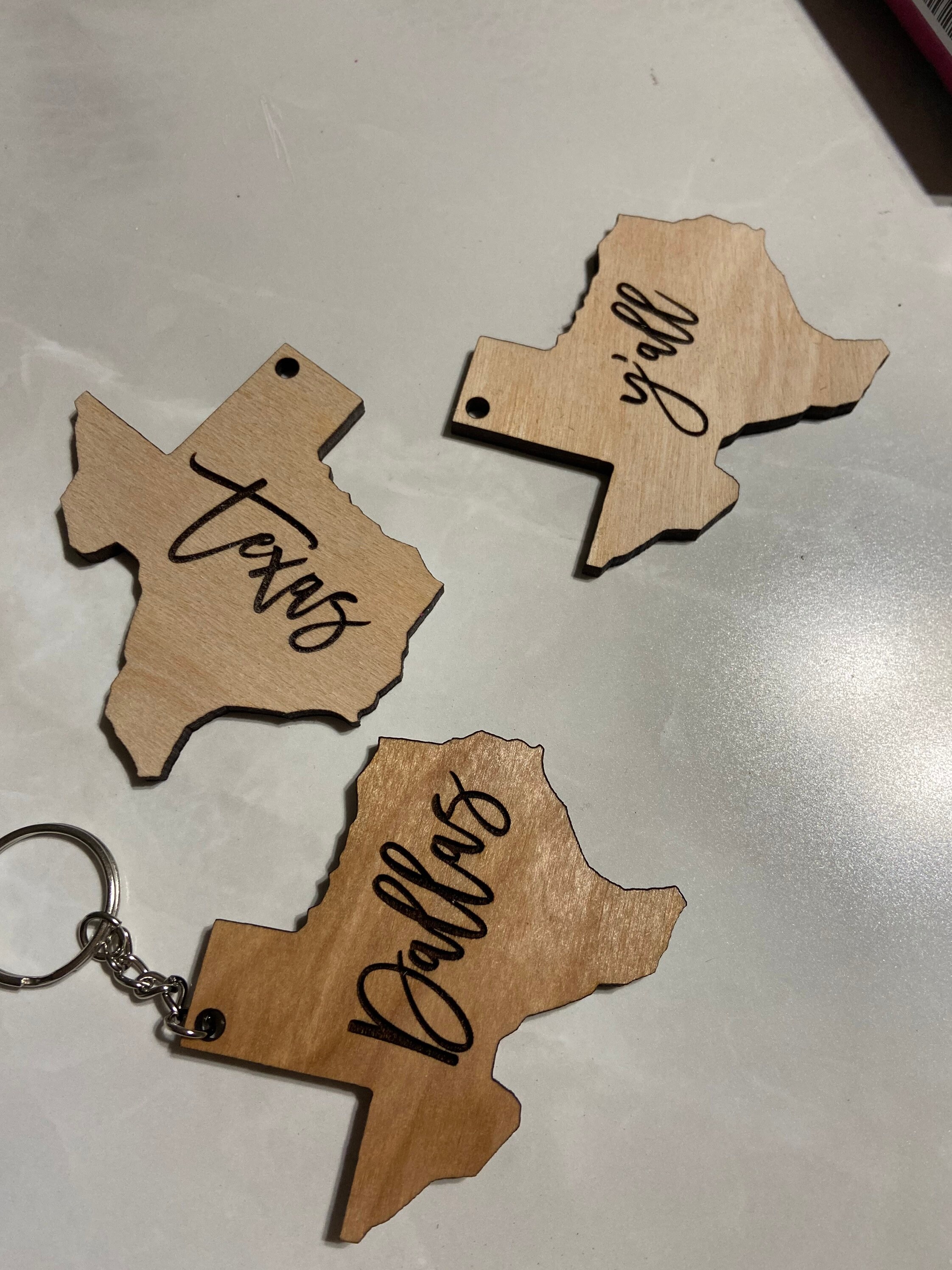 Valentine Keychain Dallas Adventure Keychain Wooden - Etsy