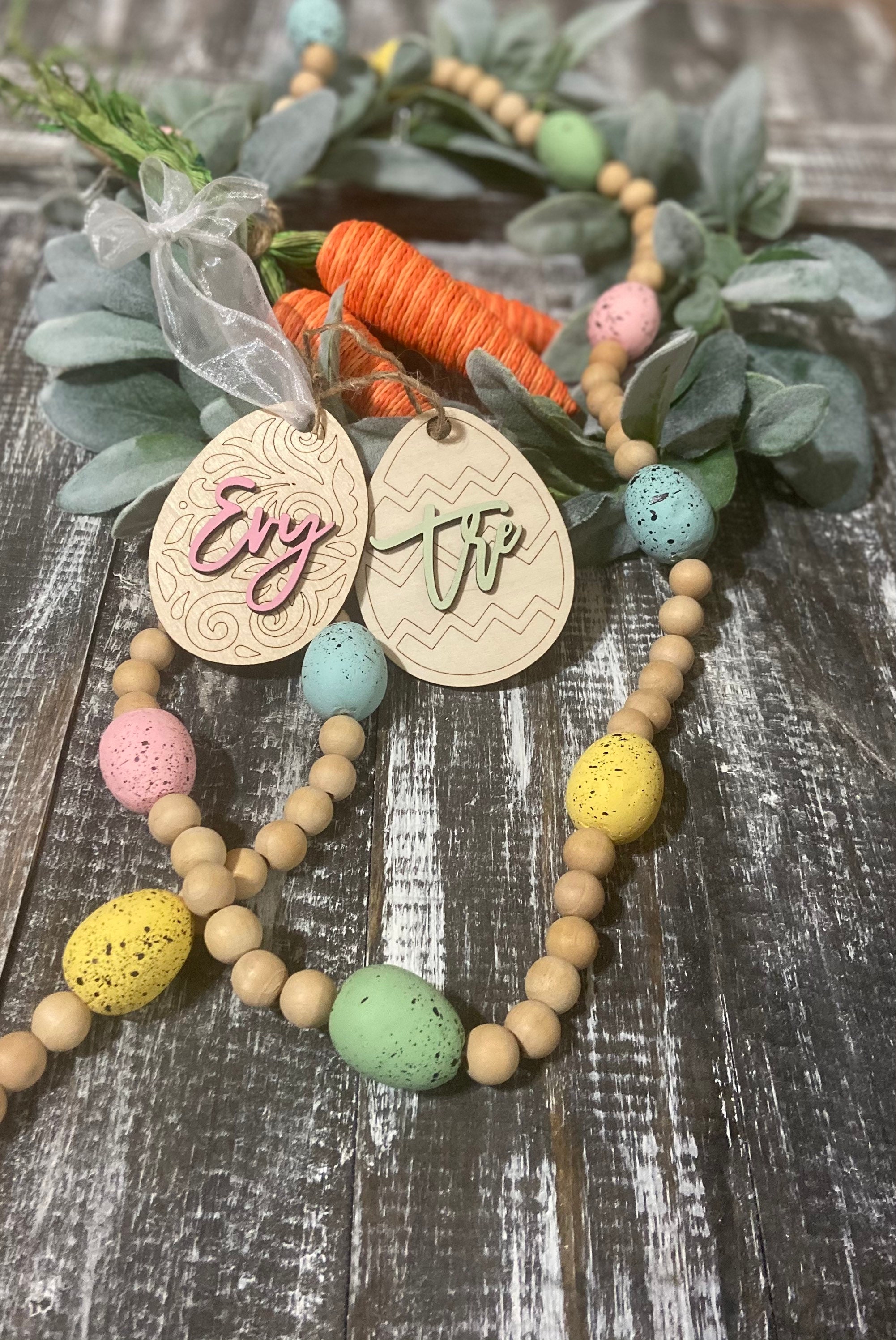 Personalized Easter Egg Tag Easter Egg 3D Tag Gift Tag | Etsy