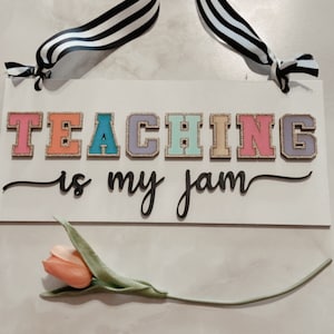 Personalized Teacher Sign, Varsity Letters Classroom Sign, Teacher Door ...