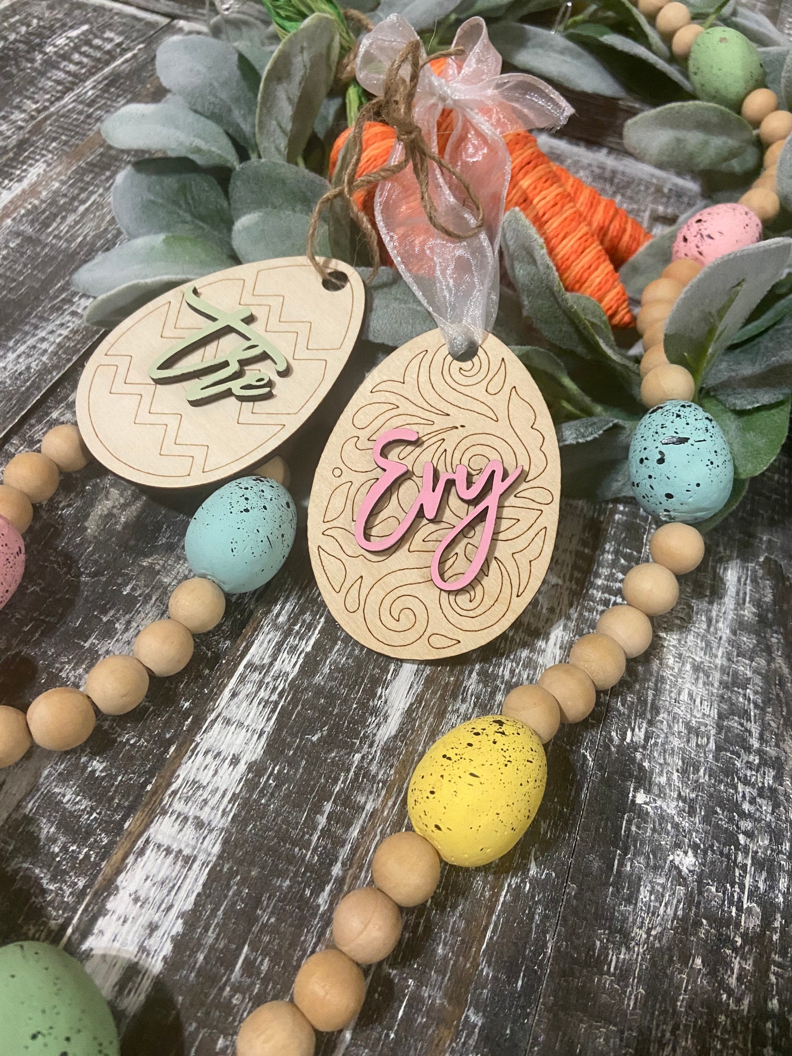 Personalized Easter Egg Tag Easter Egg 3D Tag Gift Tag | Etsy