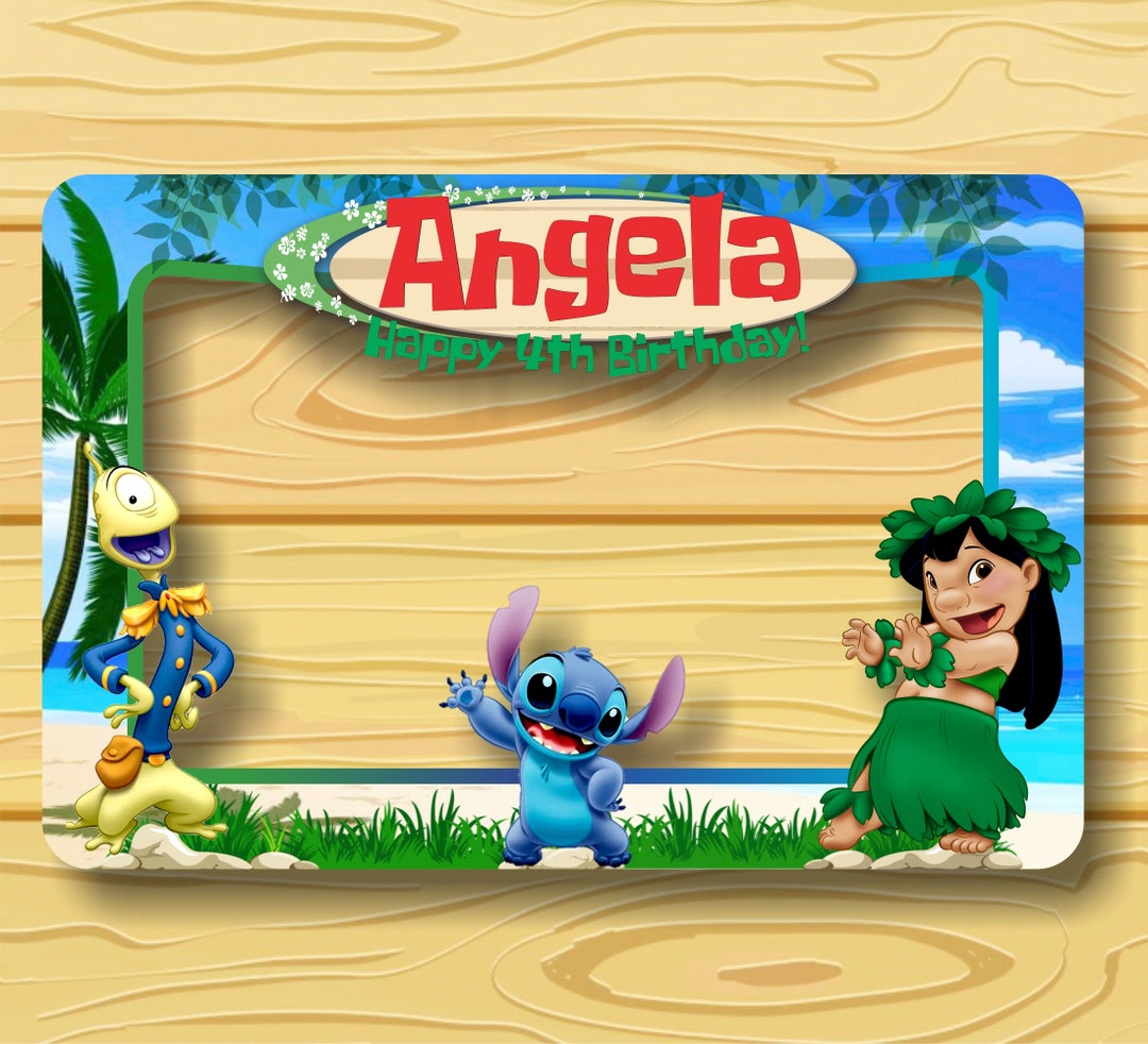 Lilo and Stitch Photo Booth Frame, Lilo and Stitch Birthday Party ...