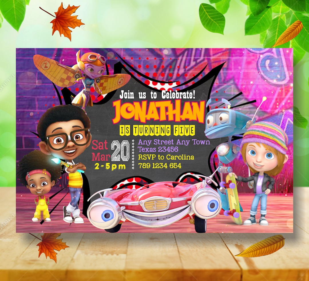 Motown Magic Birthday Invitation, Colorful Ben Magic Paintbrush Invite ...