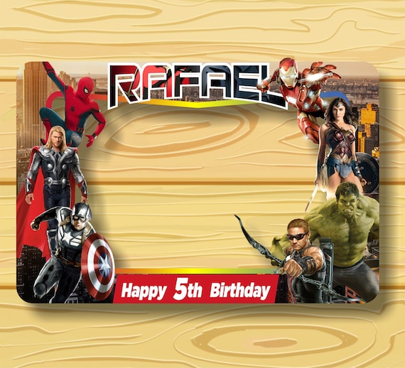 Superhero Photo Booth Frame Superhero Birthday Party | Etsy