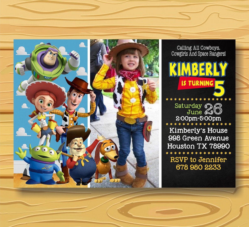 Toy Story Birthday Invitationtoy Story Invitation Cardtoy - Etsy