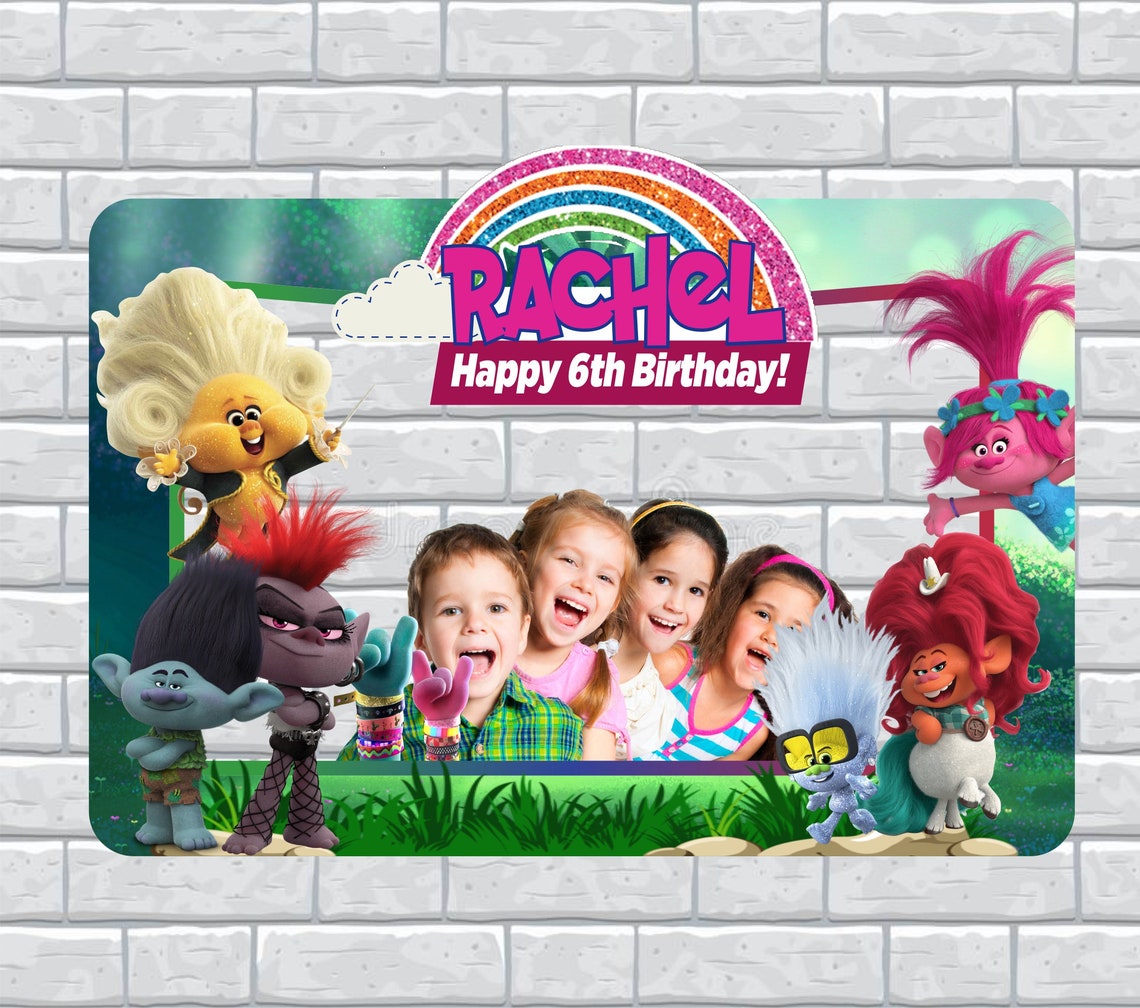 Trolls Photo Booth Frame Trolls World Tour Trolls Photo - Etsy