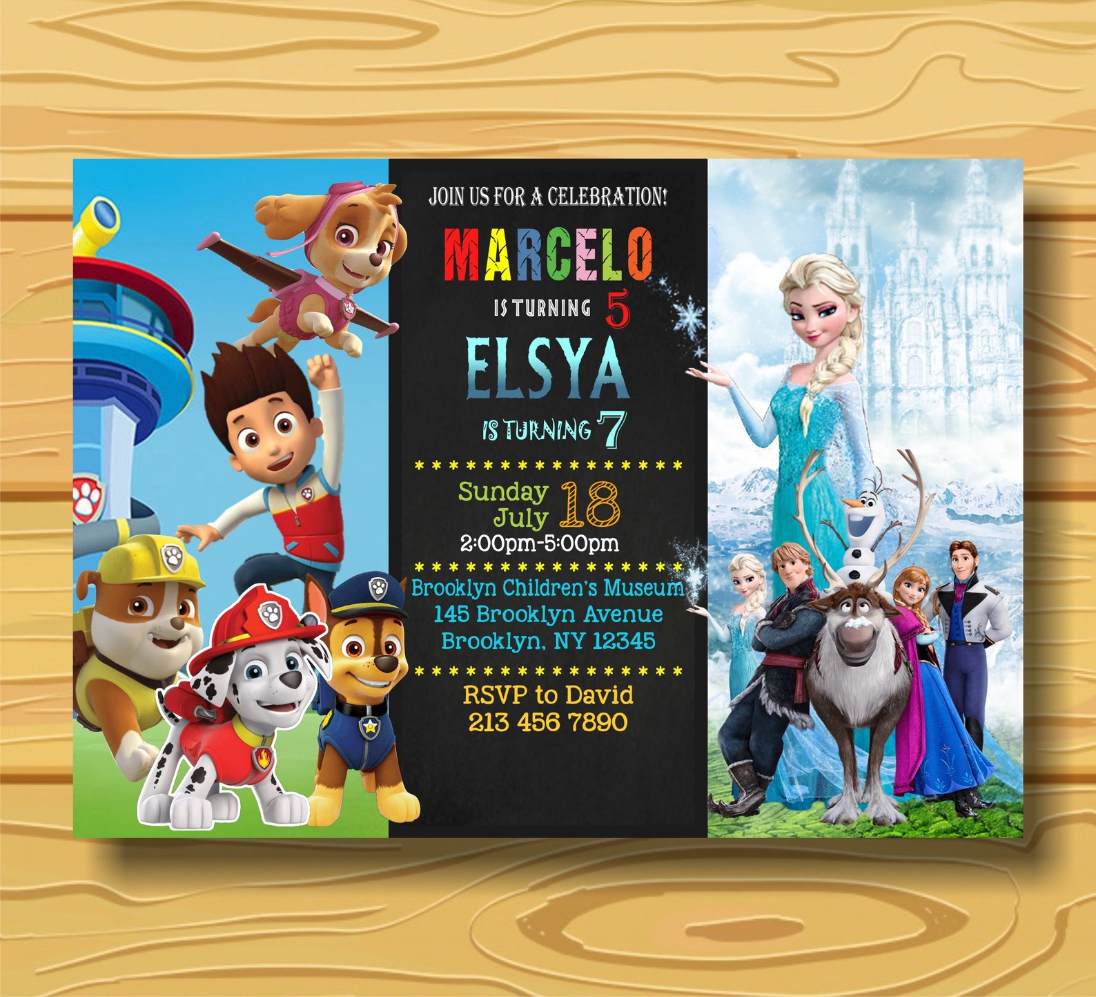 Sibling Birthday Invitationdouble Birthday Invitationdual - Etsy Sibling Birthday Invitationdouble Birthday Invitationdual - Etsy