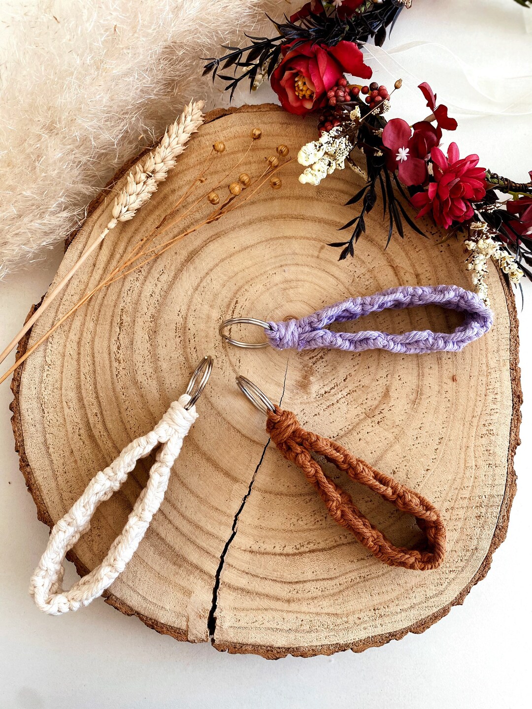 Macramé Key Ring: Car Key Ring Birthday Party Departure Housewarming ...