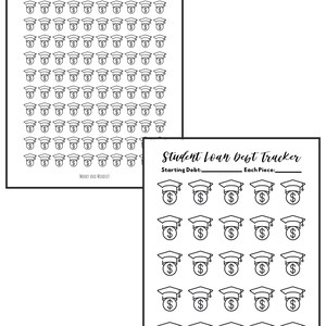 Student Loan Debt Payoff Tracker Printable - Etsy