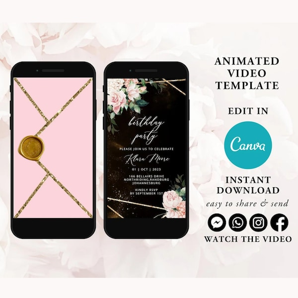 Animated Envelope Invitations - Etsy