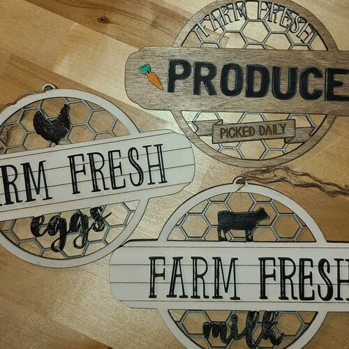 Chicken Wire Farmhouse Signs File - Etsy