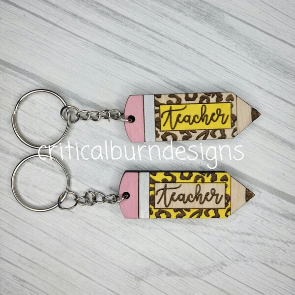 Pencil Keychain Svg - Etsy