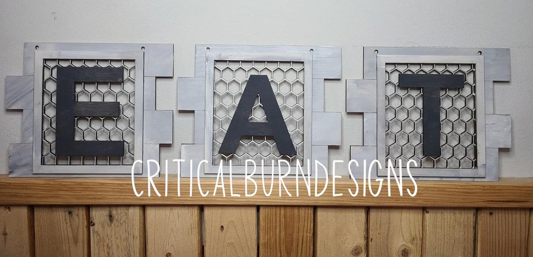 Chicken Wire EAT Sign File - Etsy