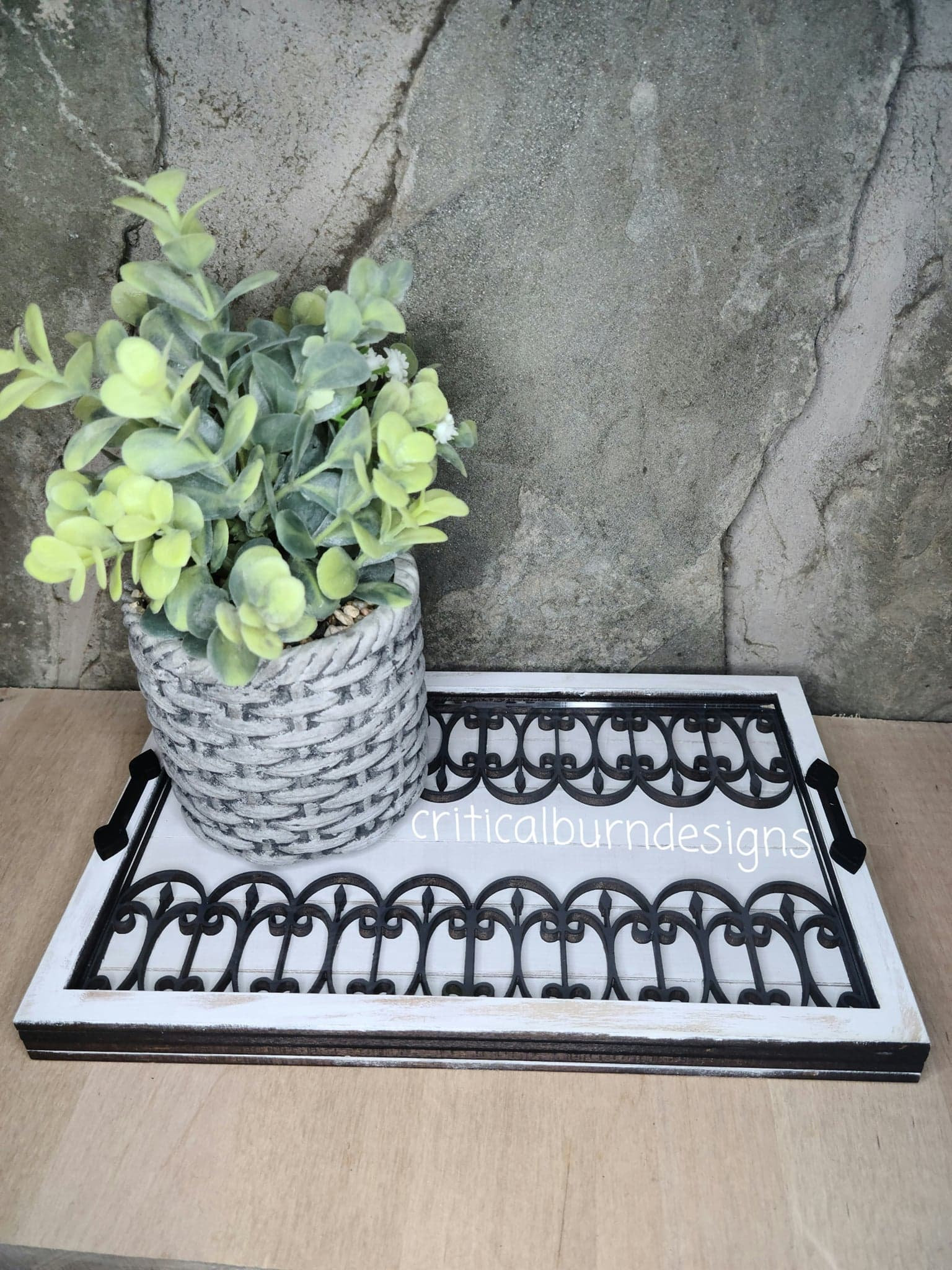 Faux Wrought Iron Fence Tray - Etsy