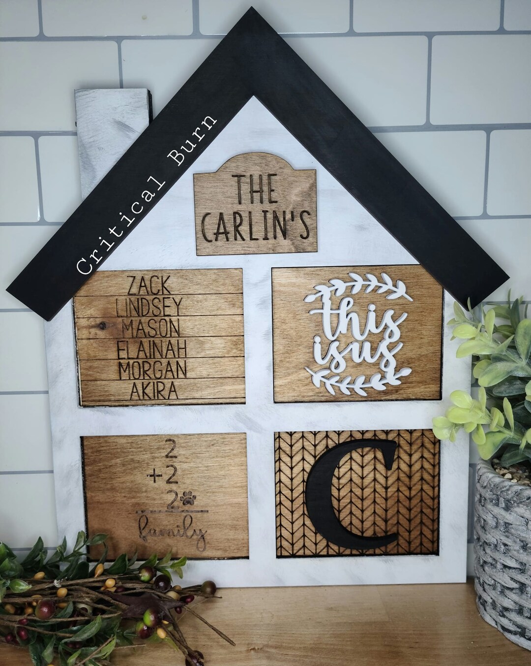 Family House Sign Laser Cut File - Etsy