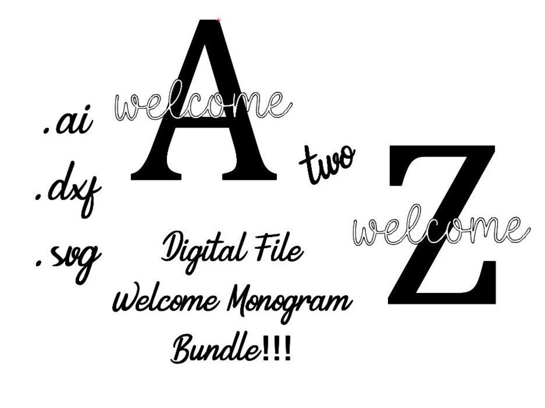 Welcome Monogram Bundle A-Z - Etsy