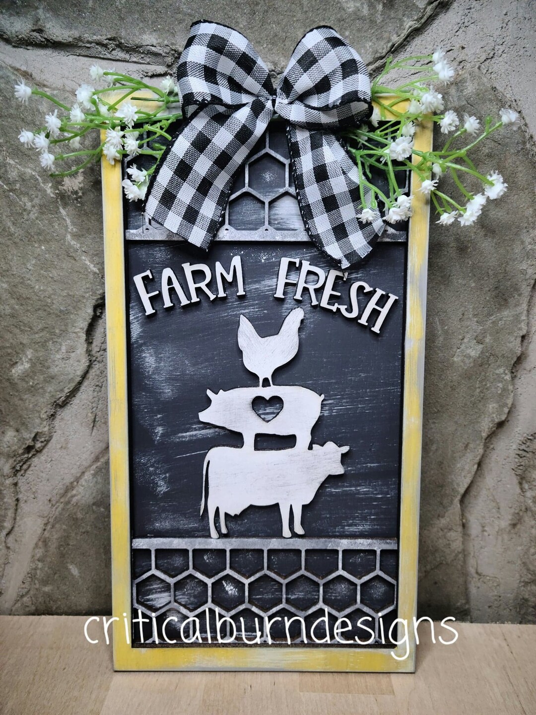 Farm Fresh Animal Chicken Wire Sign - Etsy