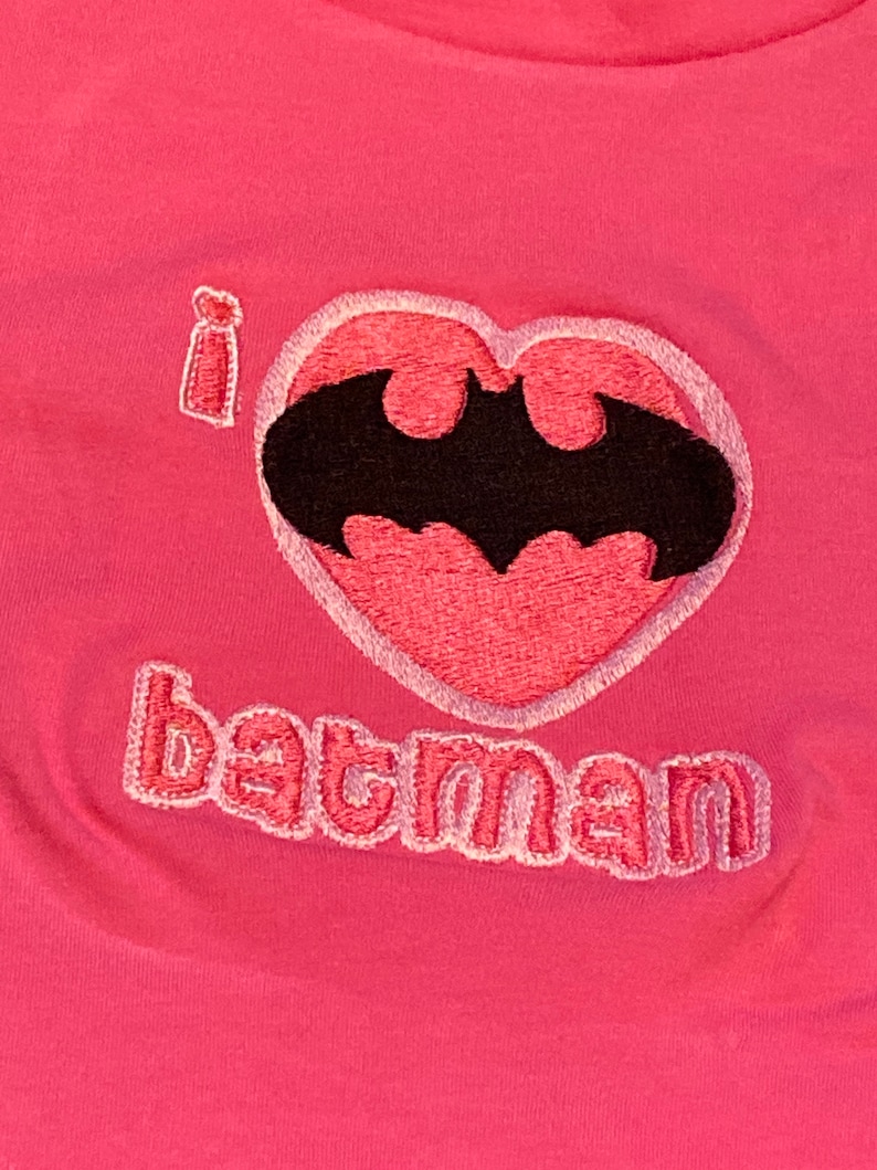 I Love Batty Embroidery Crop Top - Etsy
