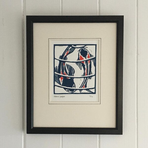 Fish Linocut - Etsy