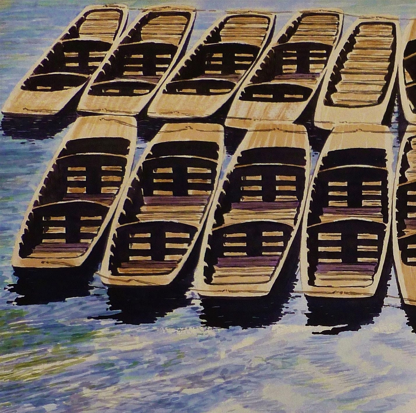 Oxford Punts. Original Watercolour - Etsy