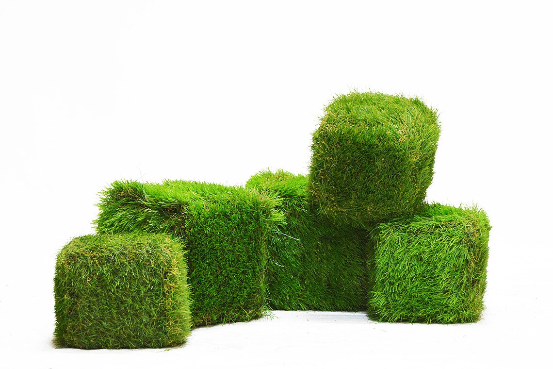 Children's Artificial Grass Cubes Set of 5 - Etsy