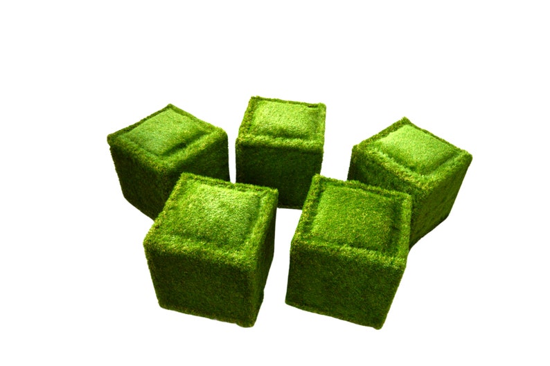 Artificial Grass Seating Cubes - Etsy