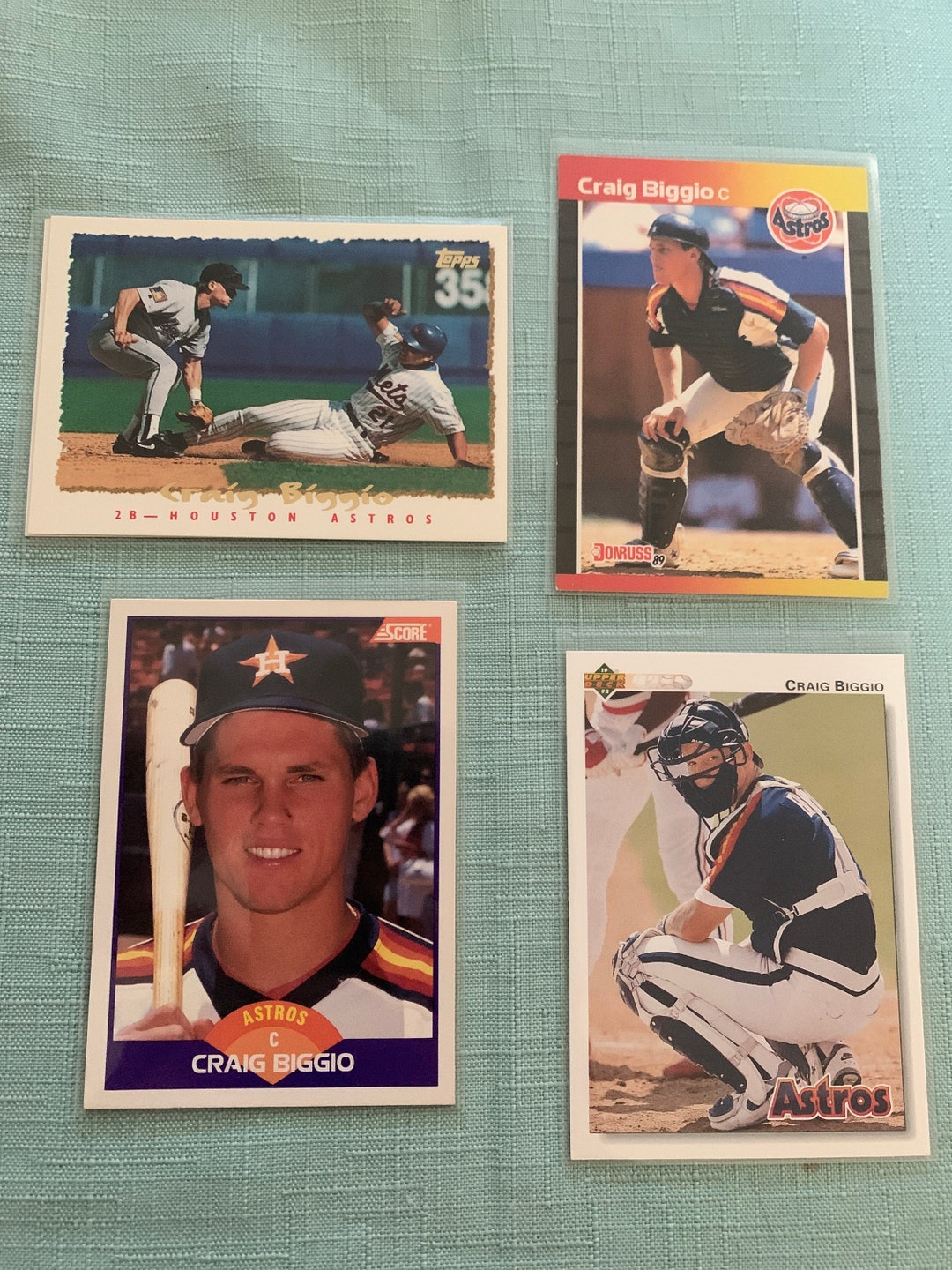 Set of Craig Biggio Baseball Cards - Etsy