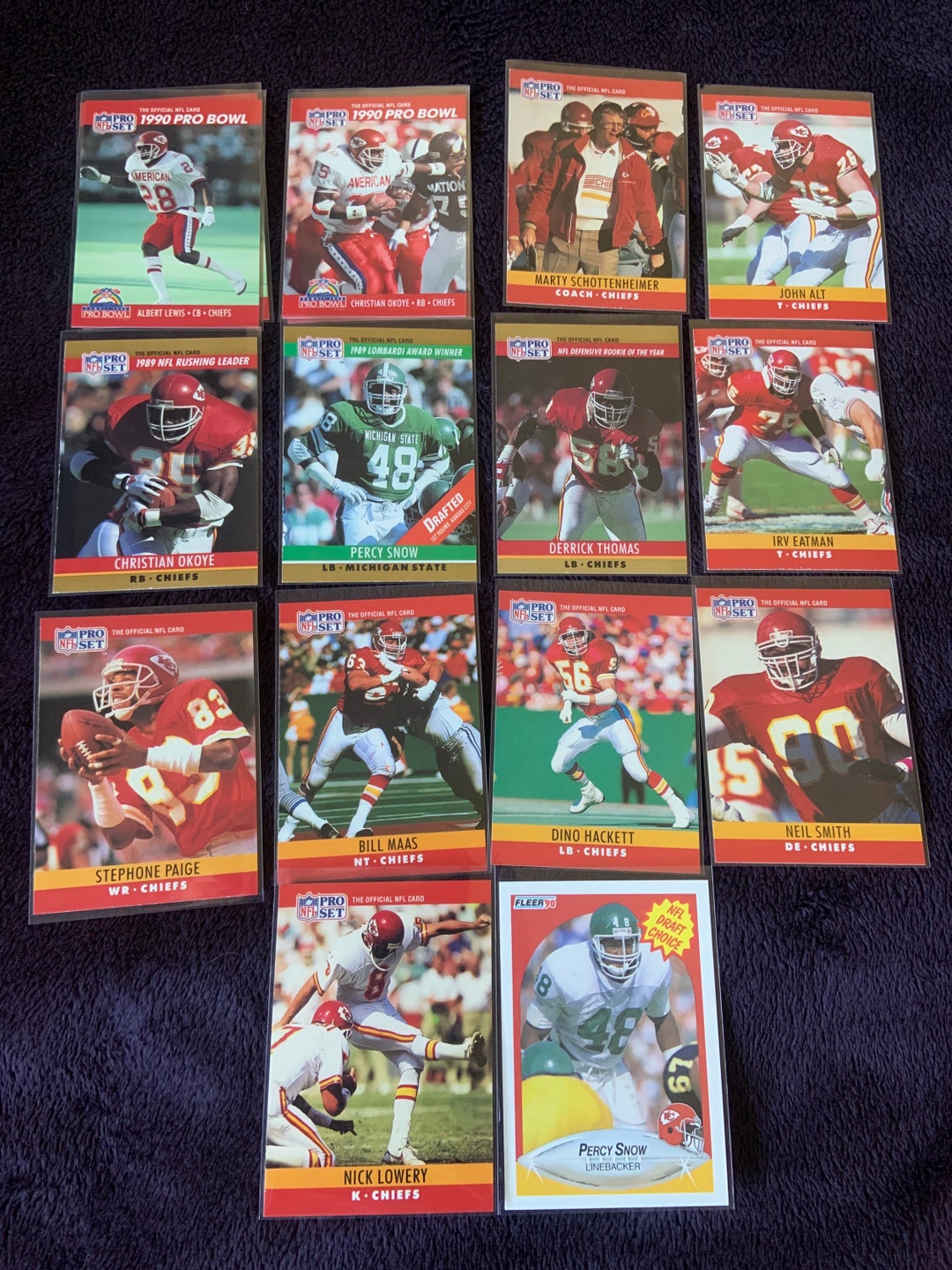 1990 Pro Set Kansas Chiefs Cards. - Etsy