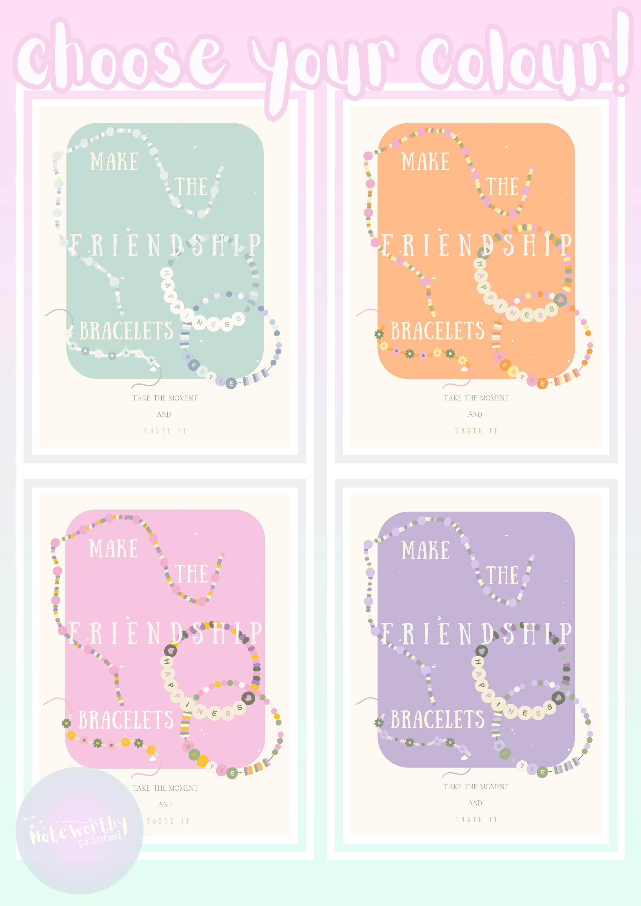 Make the Friendship Bracelets | Taylor Inspired Lyrics, Wall Poster ...