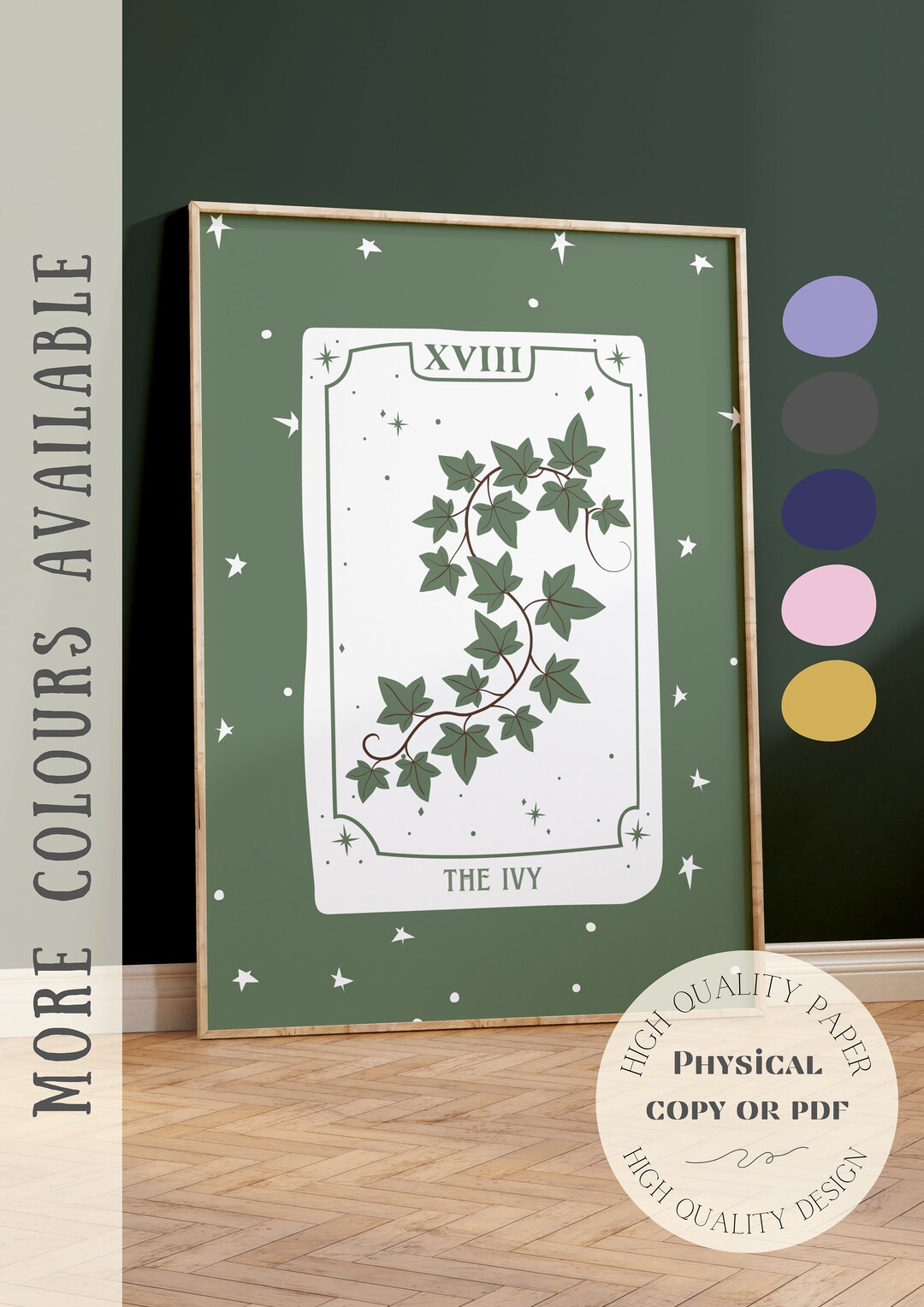 The Ivy Taylor Inspired Tarot Card, Song Print, Green, Evermore, Poster ...