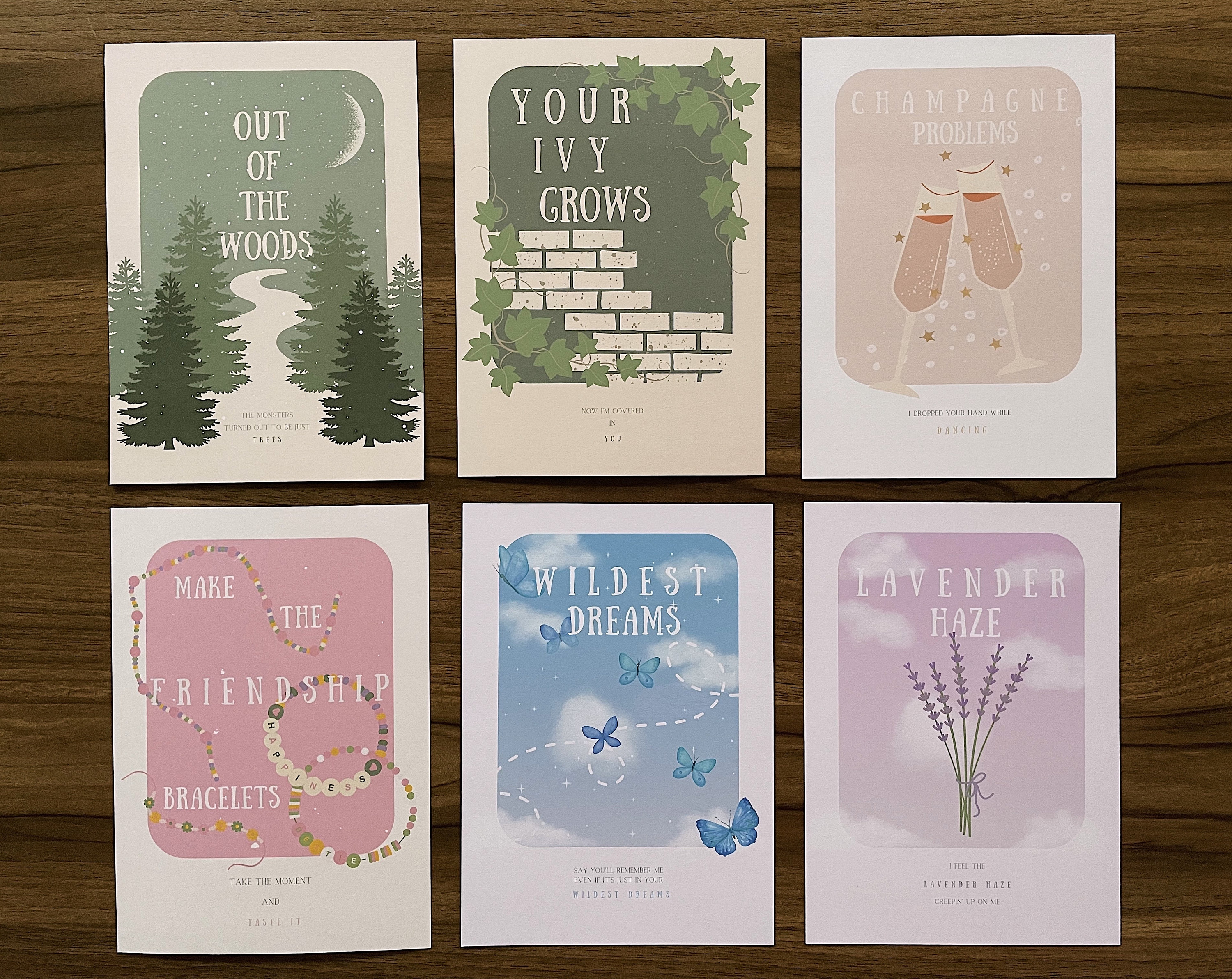 Set of 15/10/5 | Taylor Inspired Mini Prints, Postcards, Gallery Wall ...