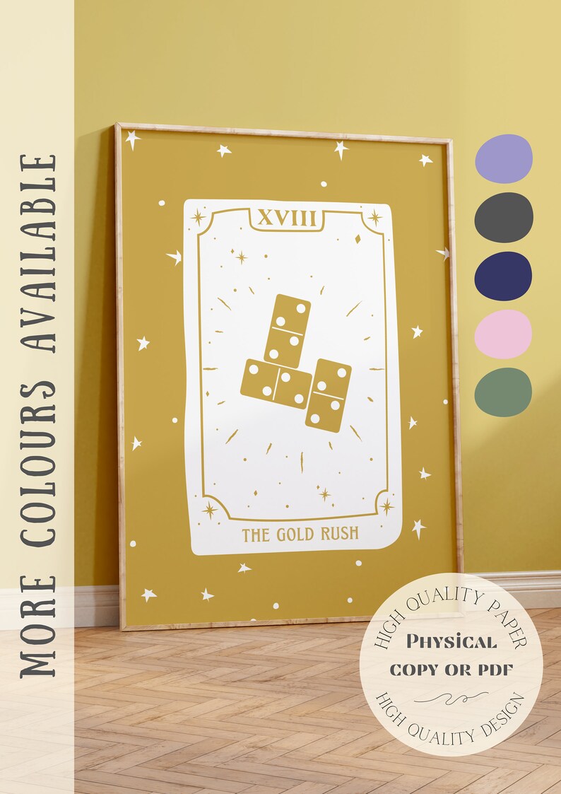 Gold Rush | Taylor Inspired Tarot Card, Song Print, Evermore, Dominoes ...