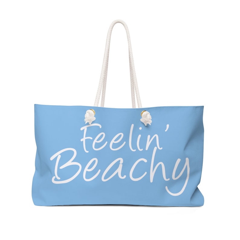 Blue Weekender Beach Bag - Feelin' Beachy - Etsy