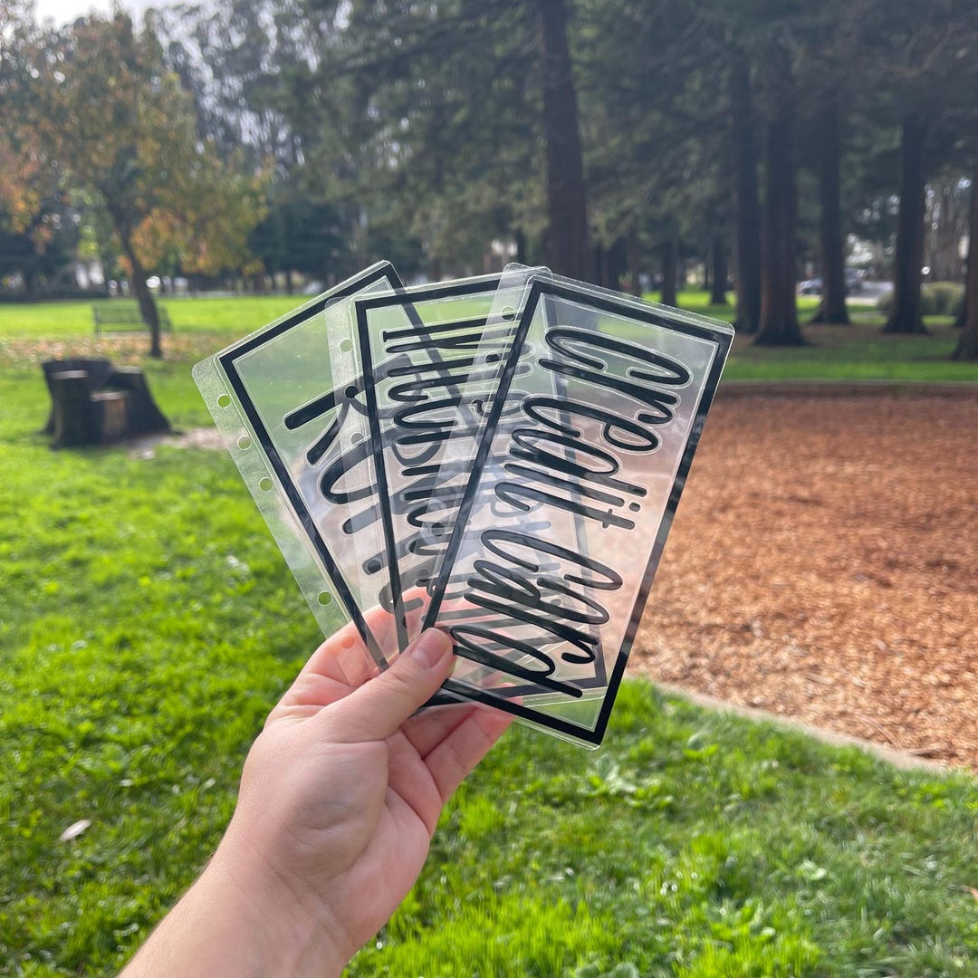 Laminated Budget Binder Inserts| A6 Size Binder Inserts| Cash Book ...