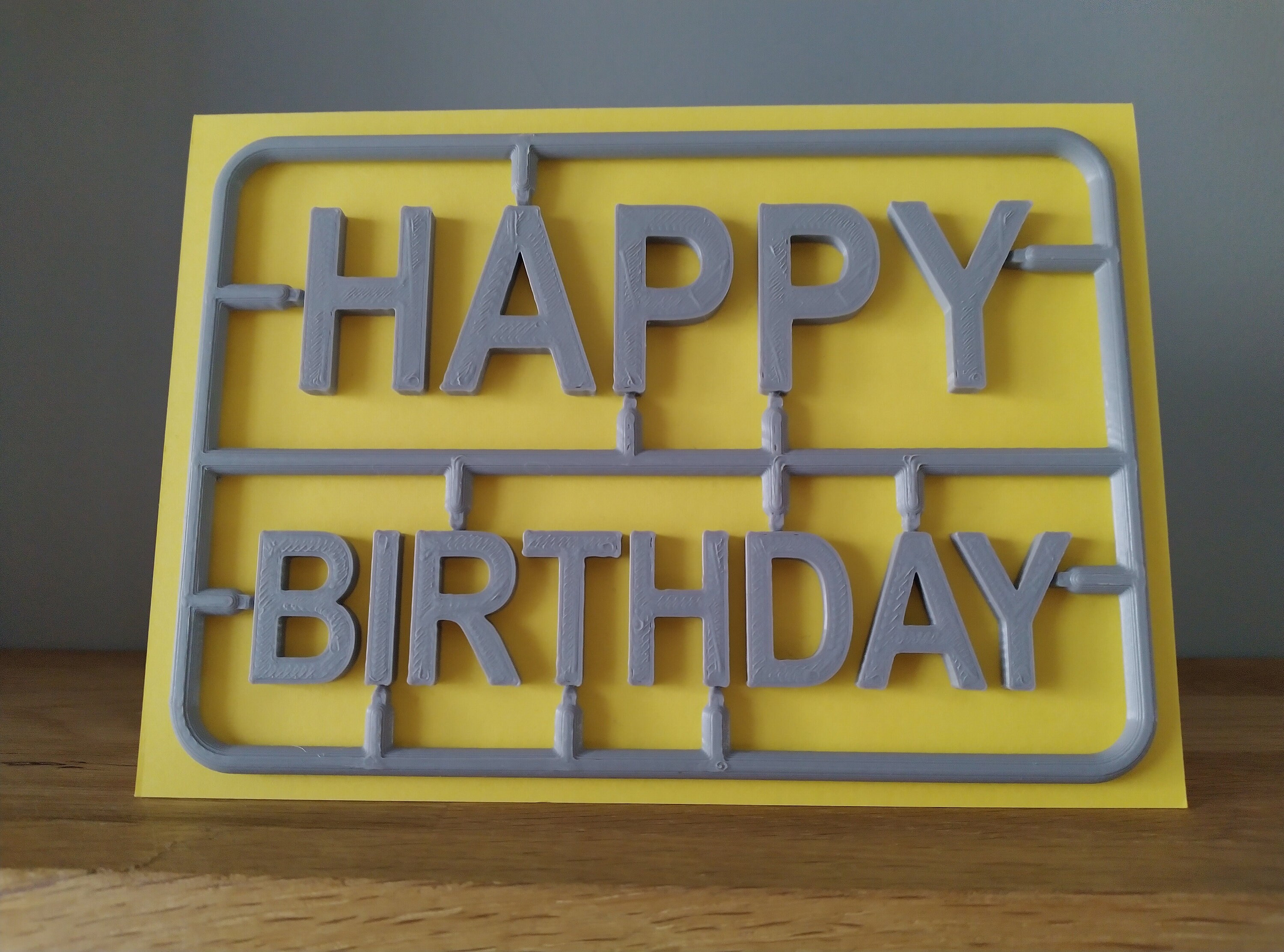 Model Kit Style 3D Printed Happy Birthday Card - Etsy