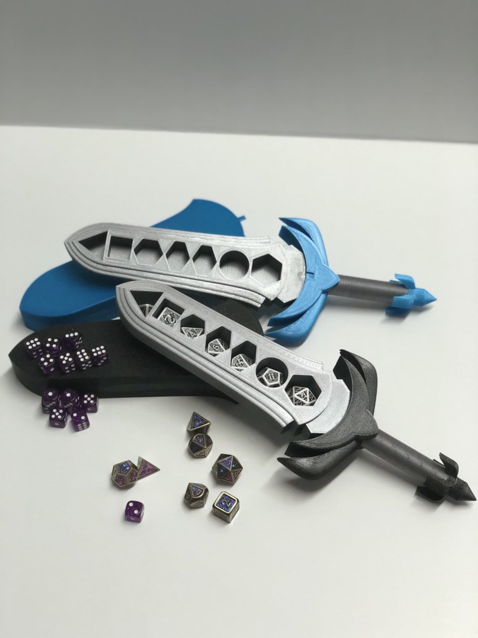 Sword Style Dice Holder 5 part Kit DnD Dice set holder | Etsy