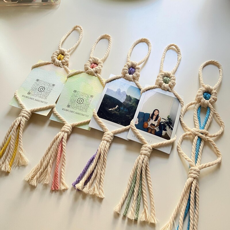 Macrame Photo Hanger - Etsy