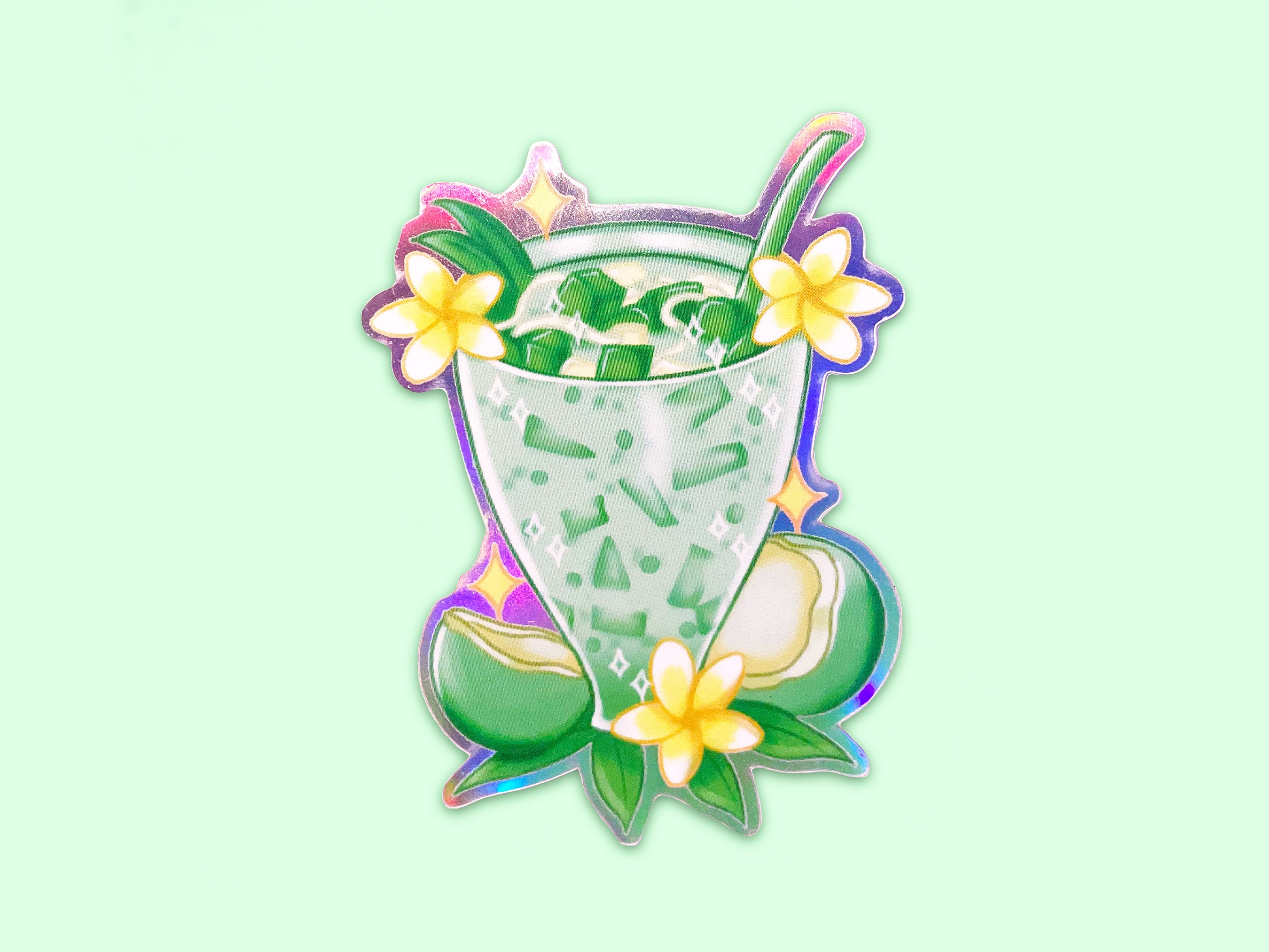 Holographic Buko Pandan Filipino Dessert Sticker | Planner Journal Food ...